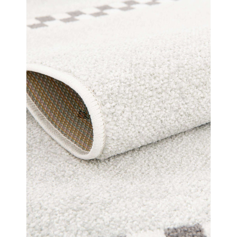 Unique Loom 2x3 Whimsy Kids Gray Accent Rug